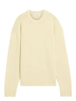 FRAME Wool And Cashmere-blend Sweater - Pastel Yellow