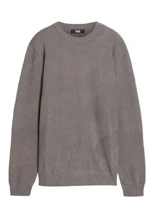Paige Jacquard-knit Cotton-blend Sweater - Gray