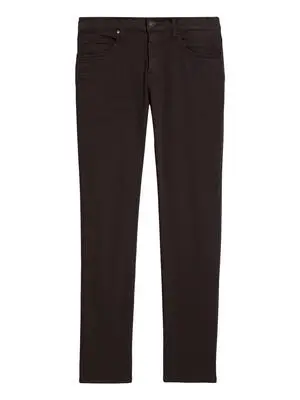 Paige Normandie Straight Leg Jeans Dark Brown