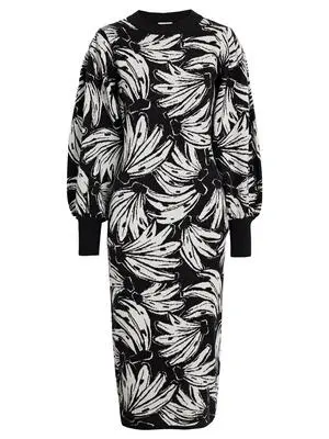 FARM RIO Jacquard-Knit Midi Dress