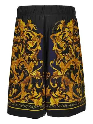Versace Baroque-print Shorts - Black
