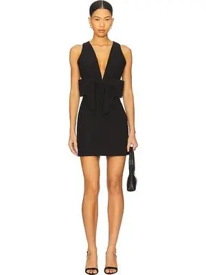 Minkpink Romy Bow Front Mini Dress - Black