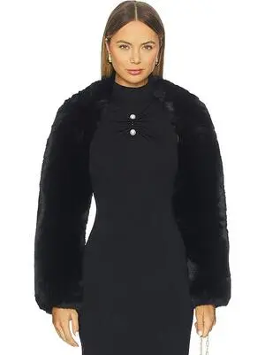 Cult Gaia Bentley Faux Fur Jacket - Black