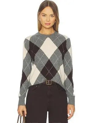 Enza Costa Knit Cashmere Sweater - Argyle