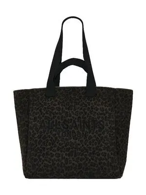 ALLSAINTS Izzy Fzzy Tote - Leopard Brown