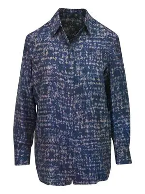 Kiton Abstract-print Shirt - Blue