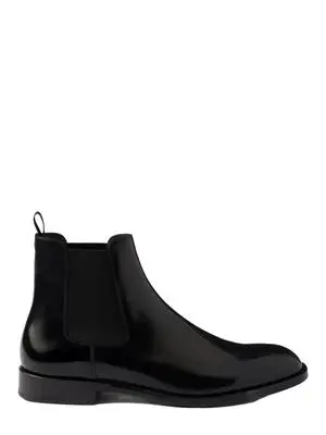 Prada Elastic Gusset Chelsea Boots - Black