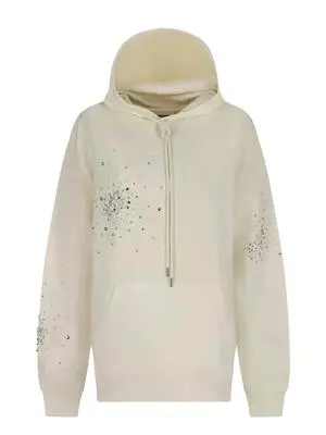 DES_PHEMMES Crystal-embellished Hoodie - White