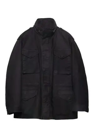 Prada Flap-pocket Cotton Jacket - Black