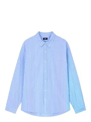 STUDIO TOMBOY Striped Cotton Shirt - Blue