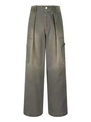STUDIO TOMBOY Cargo-pocket Wide-leg Trousers - Grey