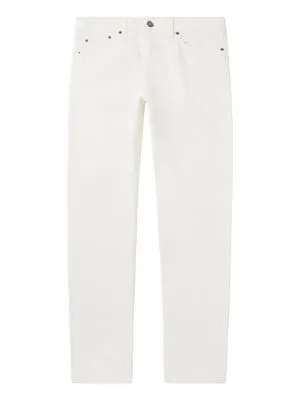 Zegna Roccia Slim-fit Straight-leg Trousers - White