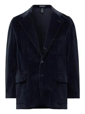 DRAKE'S Mki Games Cotton-corduroy Suit Jacket - Blue