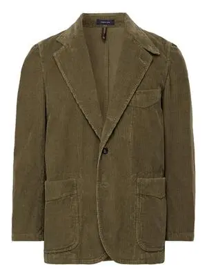 DRAKE'S Field Games Cotton-corduroy Blazer - Green