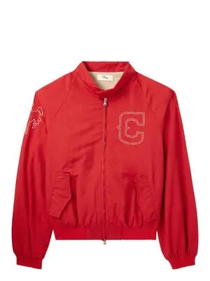 CHERRY LOS ANGELES Logo-embroidered Shell Bomber Jacket - Red
