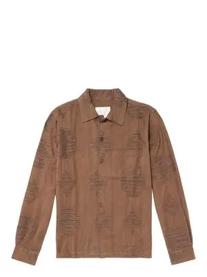 KARDO Martin Cotton-jacquard Shirt - Brown