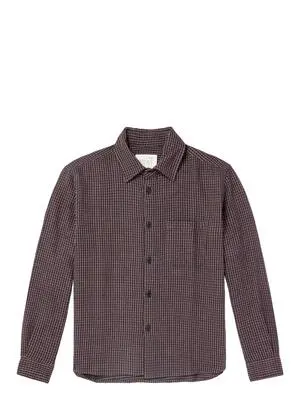 KARDO Luis Checked Cotton Shirt - Brown