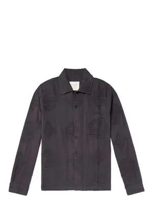 KARDO Martin Cotton-jacquard Shirt - Gray