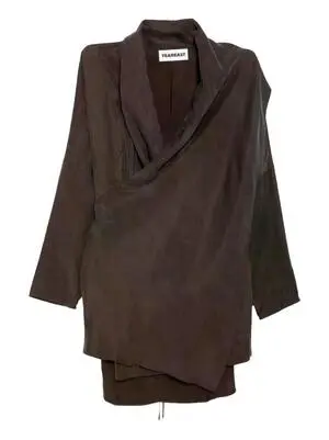 YEAREAST Asymmetric Wrap Blouse