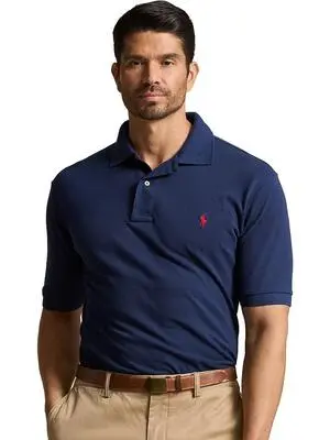 Ralph Lauren The Iconic Mesh Polo Shirt - Newport Navy/red