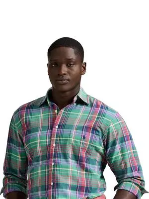 Ralph Lauren Plaid Oxford Shirt - Green Red Multi