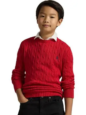 Ralph Lauren Cable-knit Cotton Sweater - Rl 2000 Red