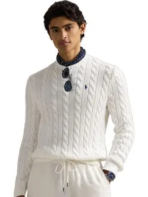 Ralph Lauren Cable-knit Cotton Sweater - White
