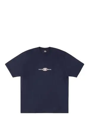 StÜssy Worldwide Dot Tee Shirt - Navy Blue