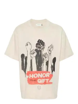 HONOR THE GIFT Dignity Cotton T-shirt - Neutrals