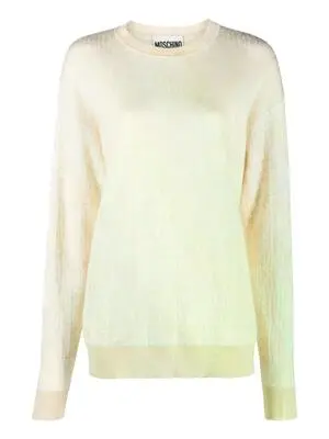 Moschino Logo-intarsia Virgin Wool Sweater - Neutrals