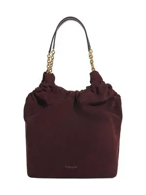 DEMELLIER Miami Suede Shoulder Bag - Burgundy