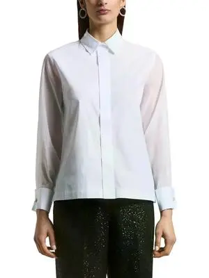 Peserico Sheer-sleeve Shirt - White