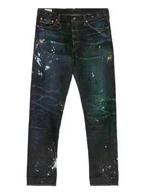 Mastercraft Union Edo Paint-splatter Jeans - Blue