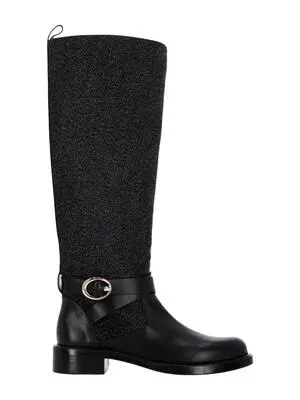 STUART WEITZMAN Buckle-detail Knee High Boots - Black
