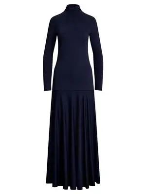 Ralph Lauren Turtleneck Maxi Dress - Blue