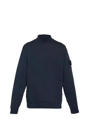 Stone Island Mock-neck Sweatshirt - Blue