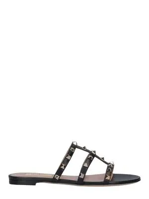 Valentino Garavani Rockstud Three-strap Sandals - Black