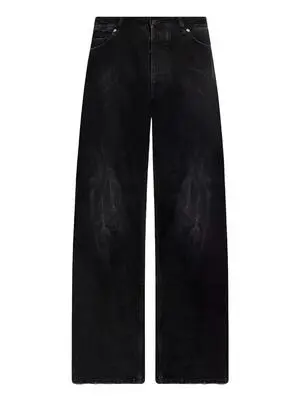 Balenciaga Washed Buttoned Jeans - Black