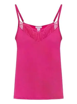 Hanro Lilith Lace-trim Camisole - Pink