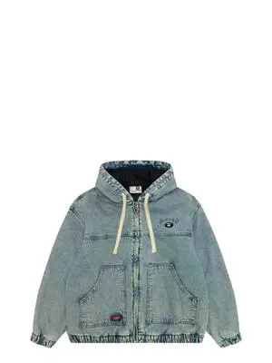 A BATHING APE Hooded Denim Jacket - Blue