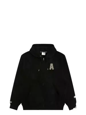 AAPE BY *A BATHING APE® Appliqué Zip-up Hoodie - Black