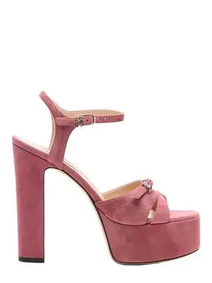 Casadei 80mm Patty Platform Sandals - Pink