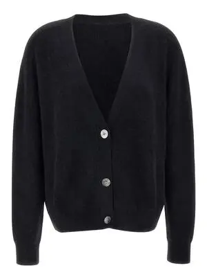 Hemisphere Button-fastening V-neck Cardigan - Black