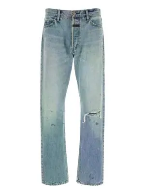 Fear Of God Distressed Light-wash Jeans - Blue