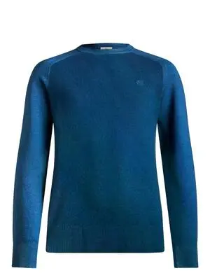 Etro Pegaso Logo Wool Sweater - Blue