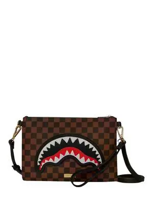 SPRAYGROUND Sawtooth Sharks In Paris Clutch Bag - Brown