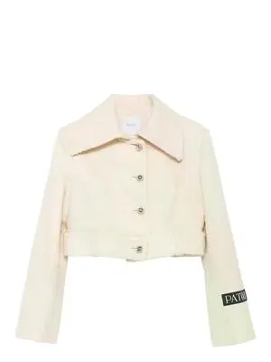 Patou Textured Cropped Jacket - Neutrals