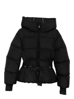Moncler Belted Hooded Jacket - Black