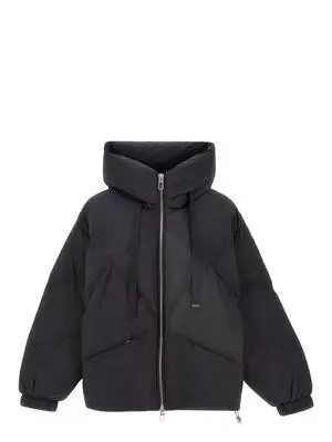 DUNO Diamond-quilted Hooded Jacket - Black