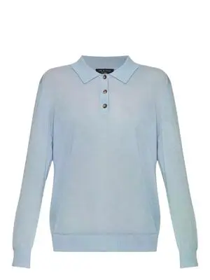 Rag & Bone Buttoned Polo Top - Blue